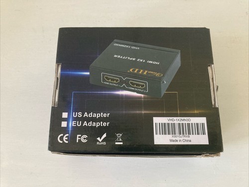 ViewHD 2-Port HDMI 1x2 Powered HDMI Splitter VHD-1X2MN3D 609722357746 ...