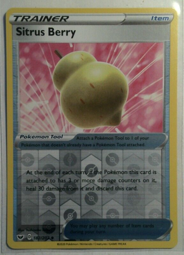 Pokemon - Sitrus Berry *Reverse Holo - 182/202* | eBay