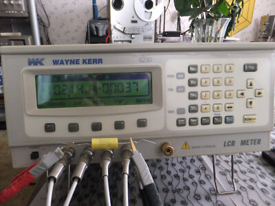 Wayne Kerr 4230 LCR Meter with Kelvin clip leads, Manual copy, Power ...