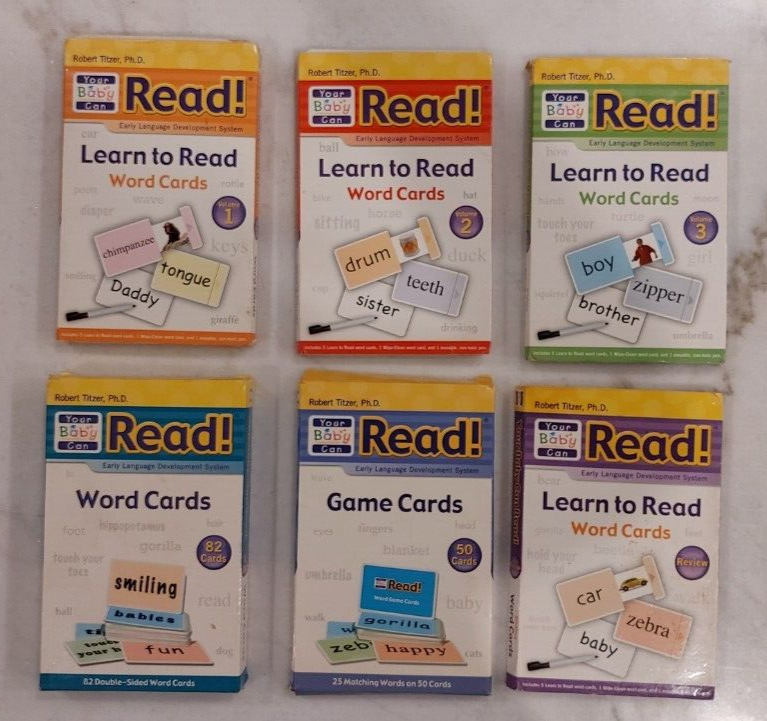 Your Baby Can Read Learning Kit DVDs and Word Teaching Cards Set Robert ...