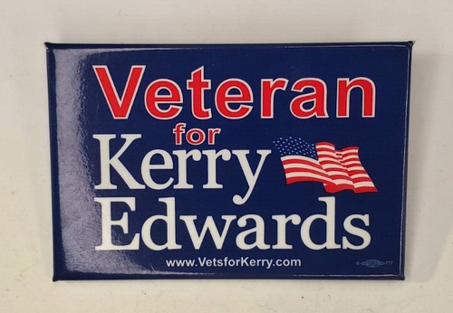 Vintage 2004 Veteran for Kerry Edwards Campaign Pinback Button | eBay