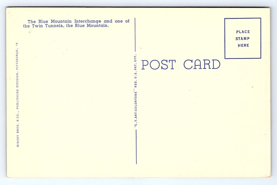 Postcard Aerial View Pennsylvania Turnpike Blue Mountain Interchange PA ...