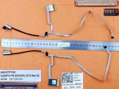Displaykabel Bildschirm LED FHD screen cable komp. für P/N: DD0AM6LC210 ...