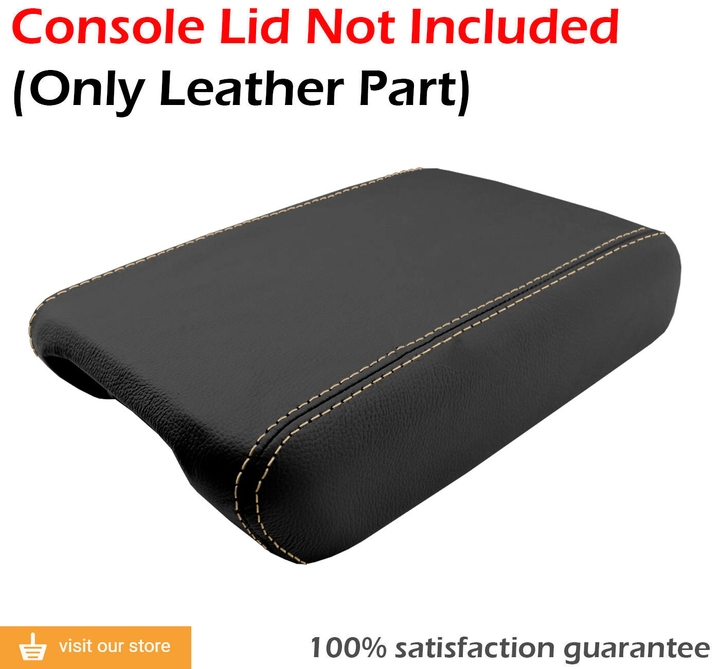 Fits 2007-2016 GMC Acadia Enclave PVC Leather Console Cover Black Beige ...