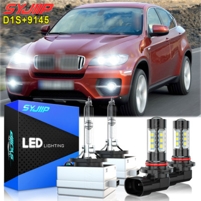 For 2008-2012 2013 2014 BMW X6 LED HID Headlight Bulbs High/Low Beam ...