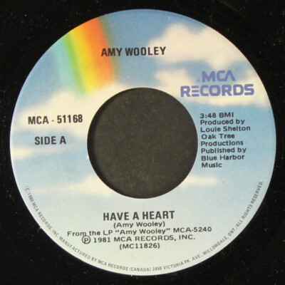 AMY WOOLEY: have a heart / ain't no reason to be teasin' MCA 7" Single ...