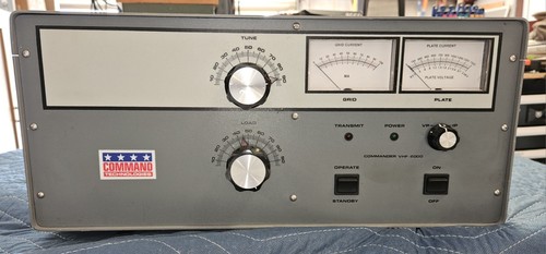 Command VHF 2000 6 Meter Amplifier 2 3CPX800A7 Tubes Working Condition ...