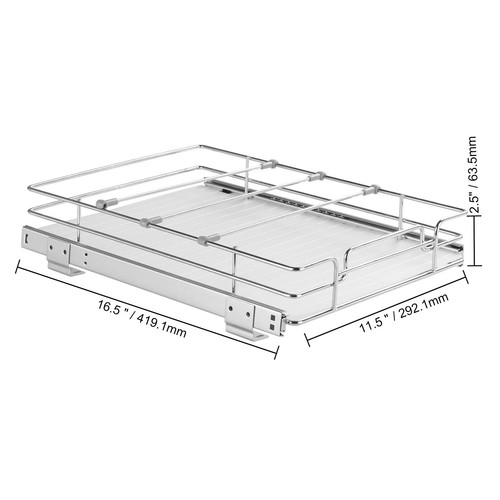 Robust Pull Out Pantry Racks, Steel with Chrome Finish Slide Out ...