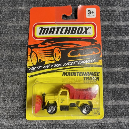 Vintage Matchbox Fast Lane Maintenance Truck #45 Yellow 1/64 Airport ...