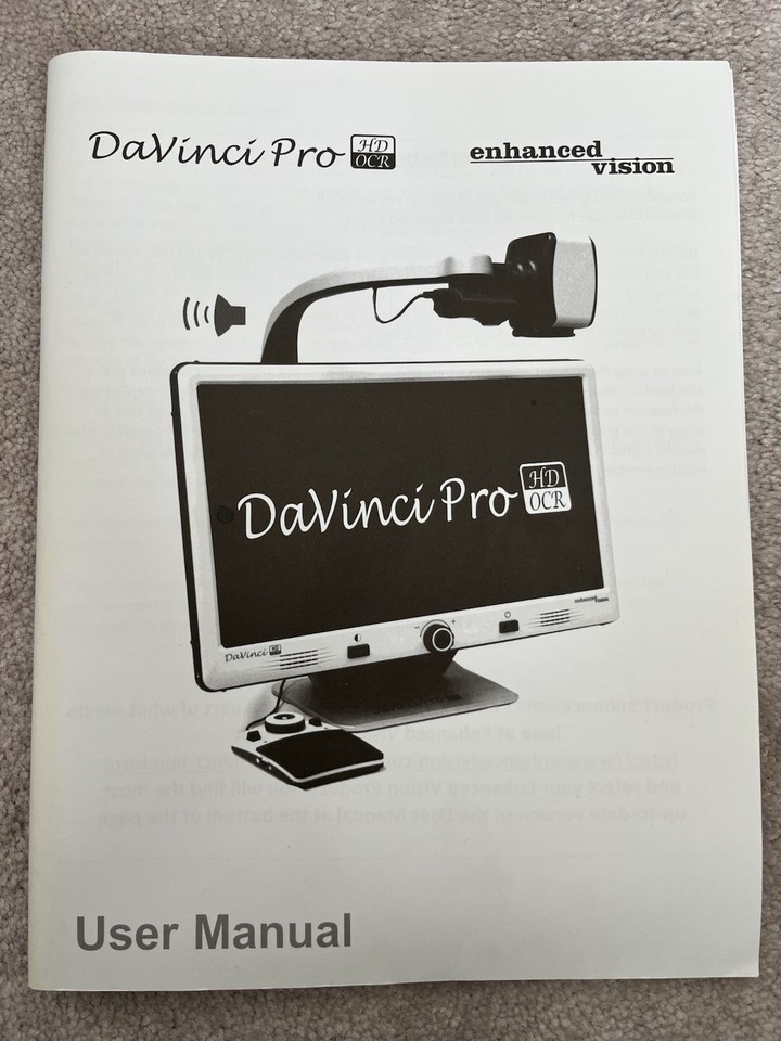 Enhanced Vision DaVinci Pro HD OCR 24” Desktop Reader Magnifier Text to Speech | eBay