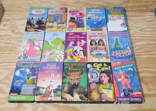 (15) Vintage Childrens Kids TV Shows Cartoons Movies Mixed VHS Video ...