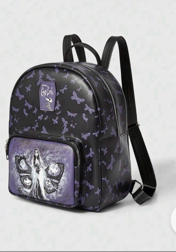 NEW Tim Burton CORPSE BRIDE Mini Backpack PURPLE Bag SCRAPS Victor ...