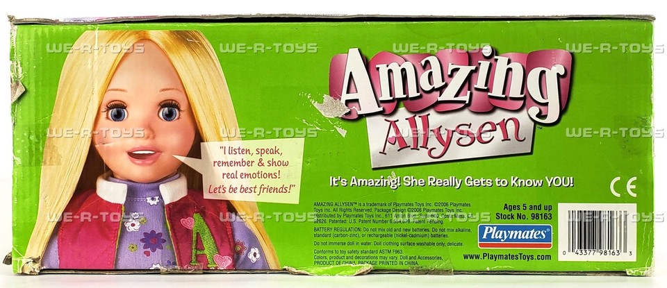 Amazing Allysen Interactive 20" Doll 2006 Playmates No. 98163 | eBay