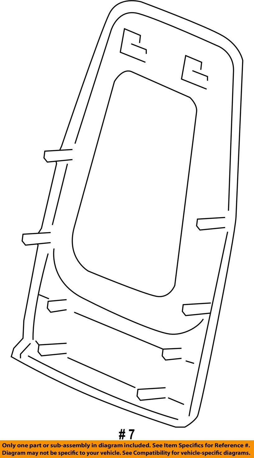 SILVERADO SIERRA DRIVERS SEAT REAR PANEL W/MAP POCKET BLACK 2007-2013 ...