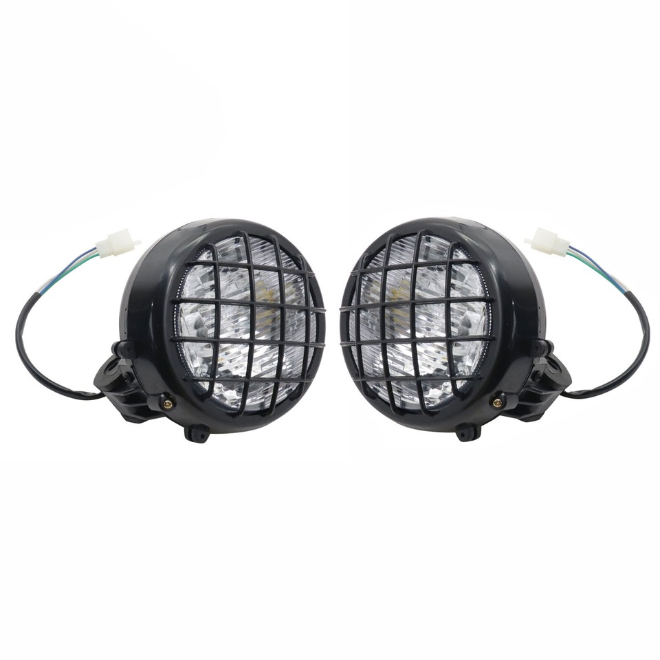 2X LED Headlights for Yamaha Banshee 1987-2006 lens bulbs grills ...