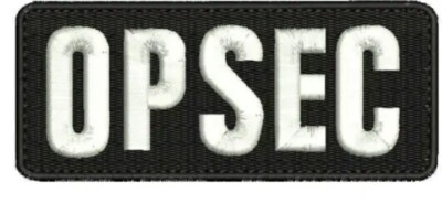 OPSEC embroidery patch 2x5 hook on back white letters | eBay