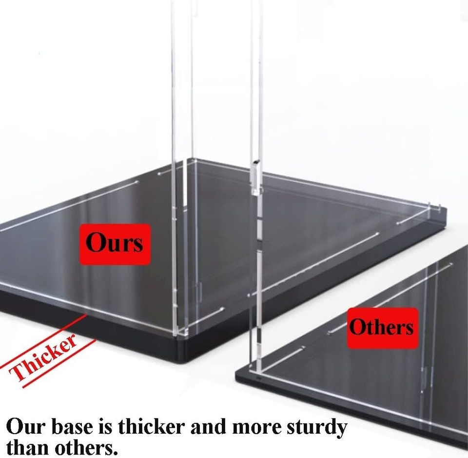 Large Acrylic Display Case (23.6x11.8x7.8) Clear, Suitable 1/8 Scale ...