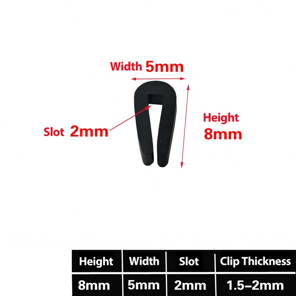 Black Rubber U Channel Edging Trim Seal Door Window Edge Protector ...