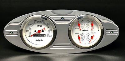 1932 Ford Car 2 Gauge Dash Panel Insert Quad Set White | eBay