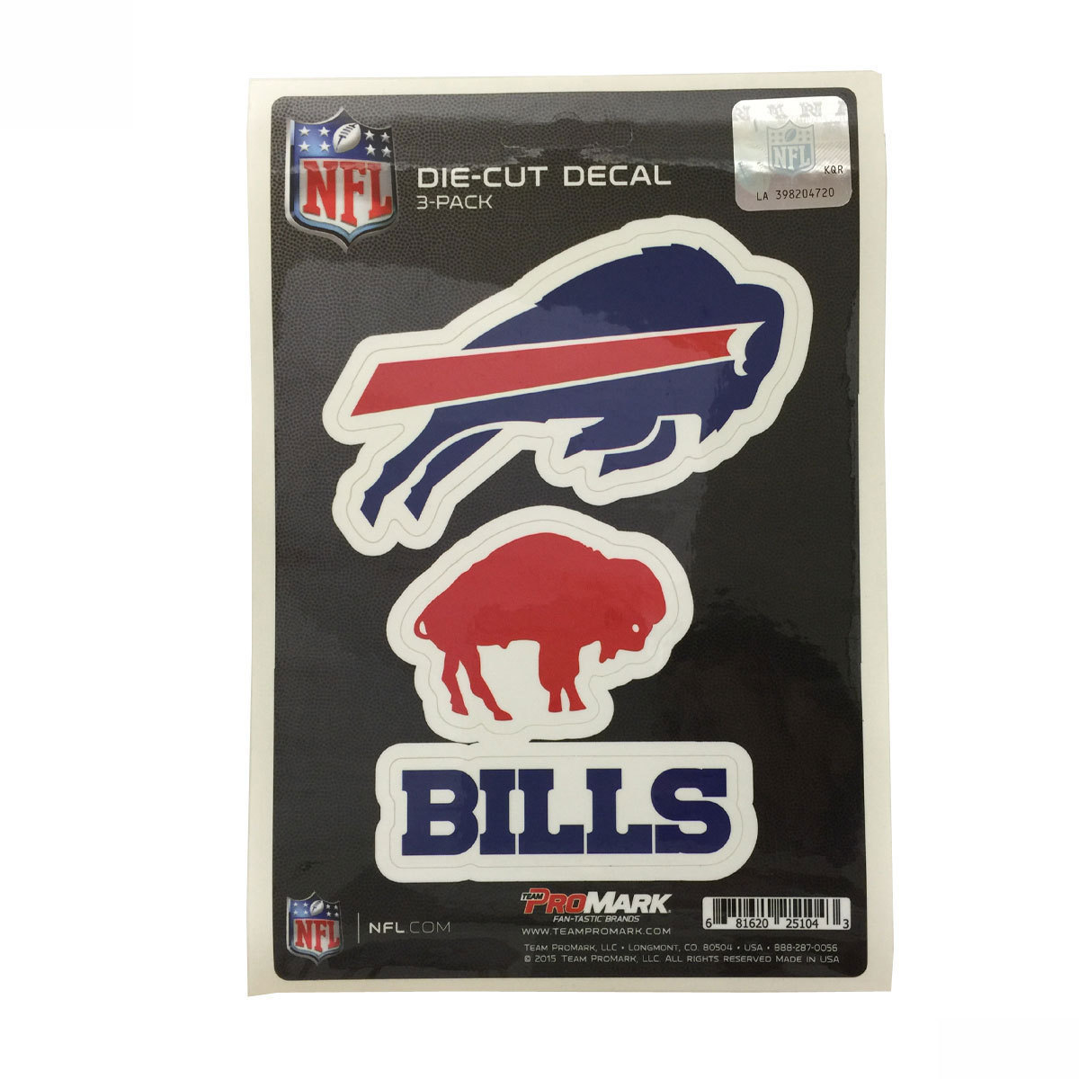 Team ProMark NFL Buffalo Bills Die-Cut Decal Sticker 3-Pack Made in U.S ...