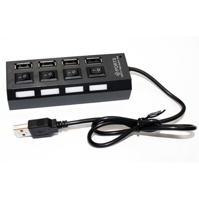 C18C USB Hub 4 Port mit Einzelnen LED EIN- / Ausschalter Extender für ...