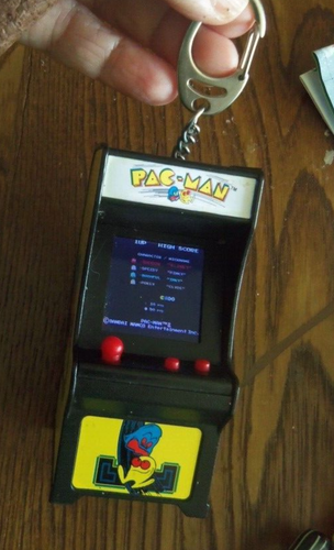 Pac Man Tiny Arcade Game World's Smallest Miniature Keychain Works ...