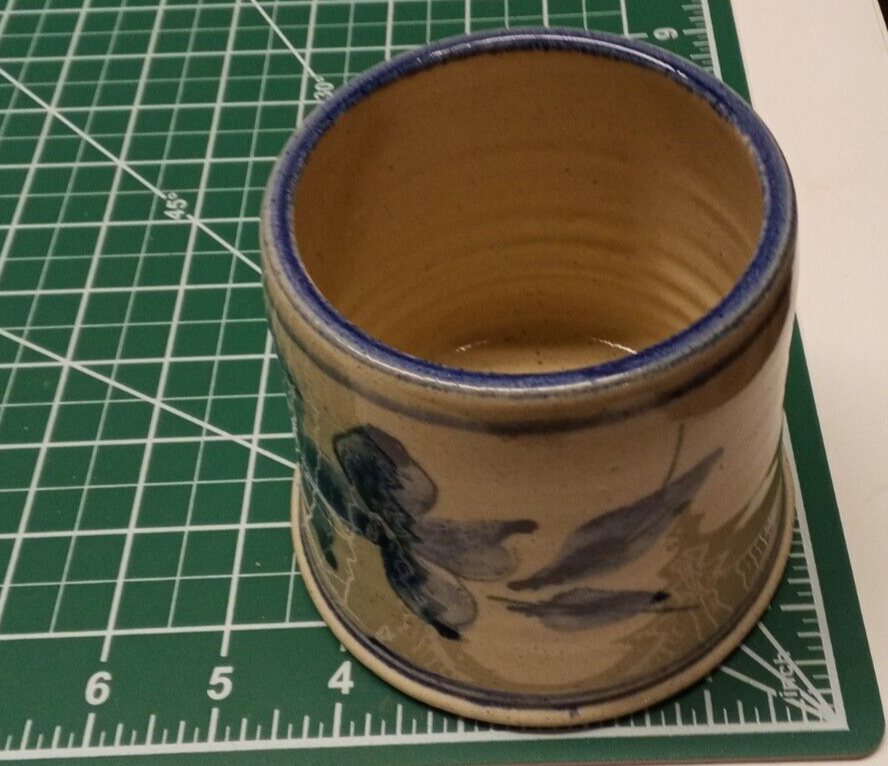 VINTAGE POLLY POTTERY BLUE STONEWARE BUTTER KEEPER: BOULDER, CO | eBay