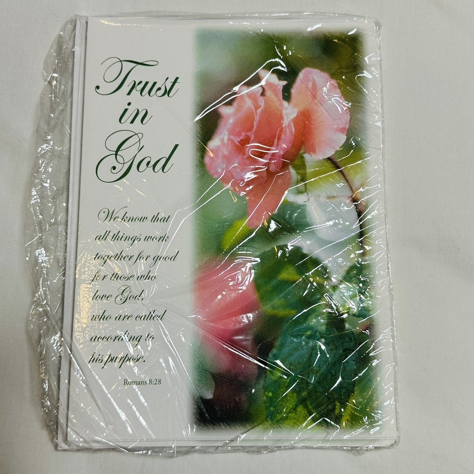 NEW 12 Blank Religious Note Cards The Printery House Trust in God Rose ...