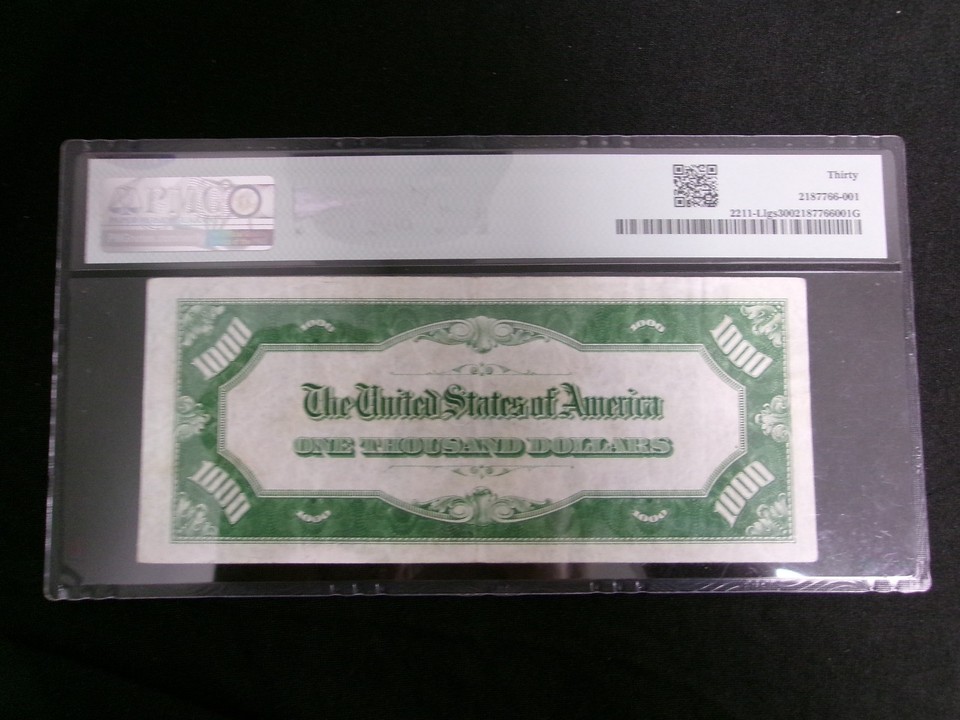 $1000 1934 Federal Reserve Note - San Francisco - L District - PMG 30 ...