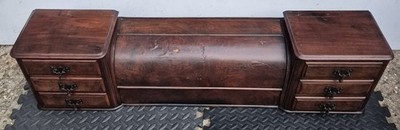 Vintage Rosewood Mahogany Desktop Tidy Storage 6 Drawers and Centre ...