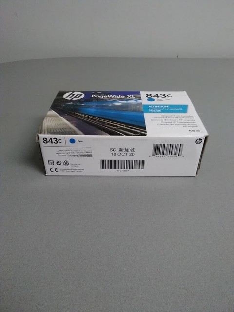 HP 843C (C1Q66A) CYAN INK CARTRIDGE UNOPENED for sale online | eBay