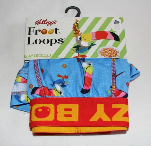 Crazy Boxer Kellogg's Froot Loops Cereal Mens Printed Trunk Brief Size ...