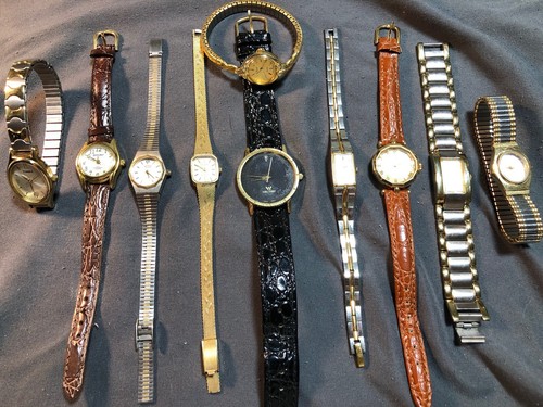 Women’s Watch Lot Helbros,Waltham,Seiko,Nelsonic,Sharp,Timex,Collezie ...