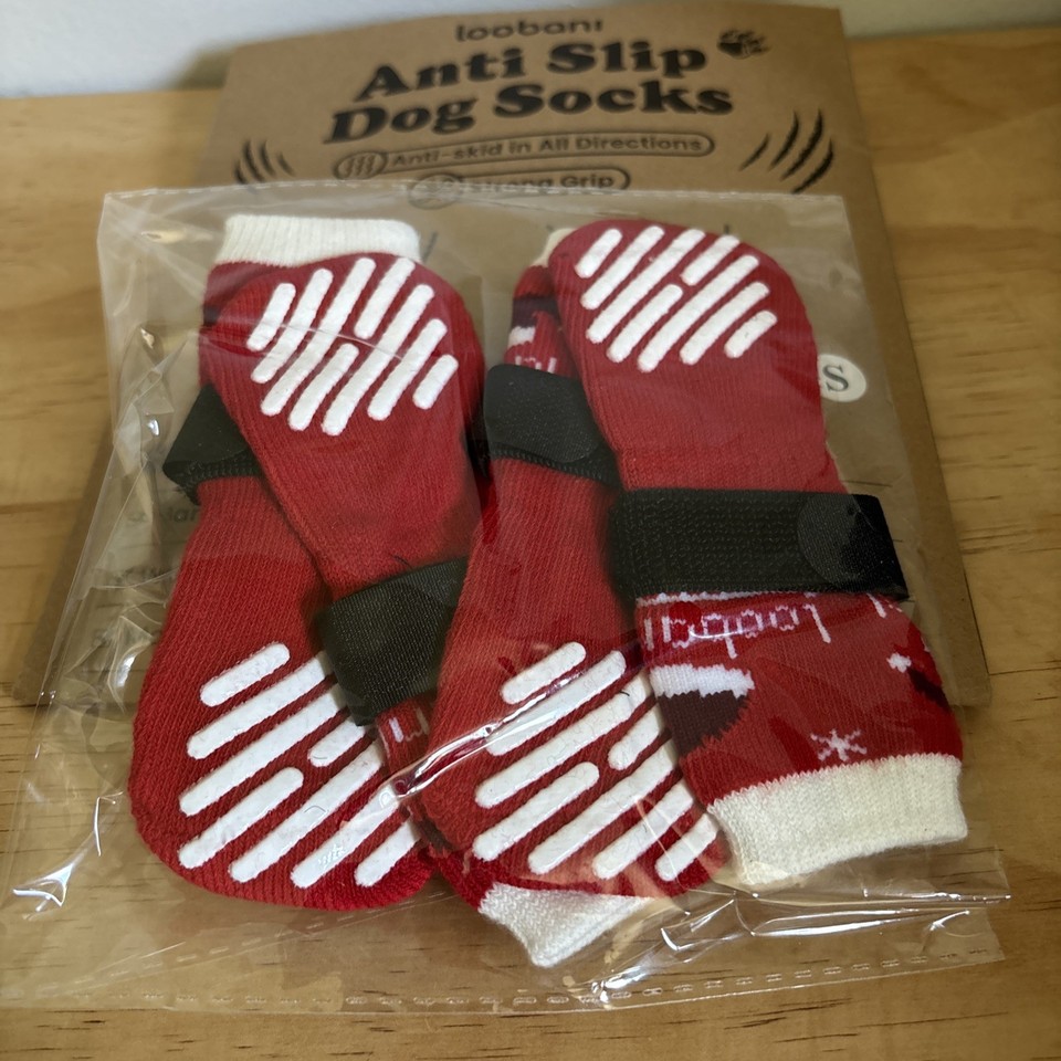 Loobani Anti Slip Dog Socks Small Strong Grip Dog Socks for Dogs Paw ...