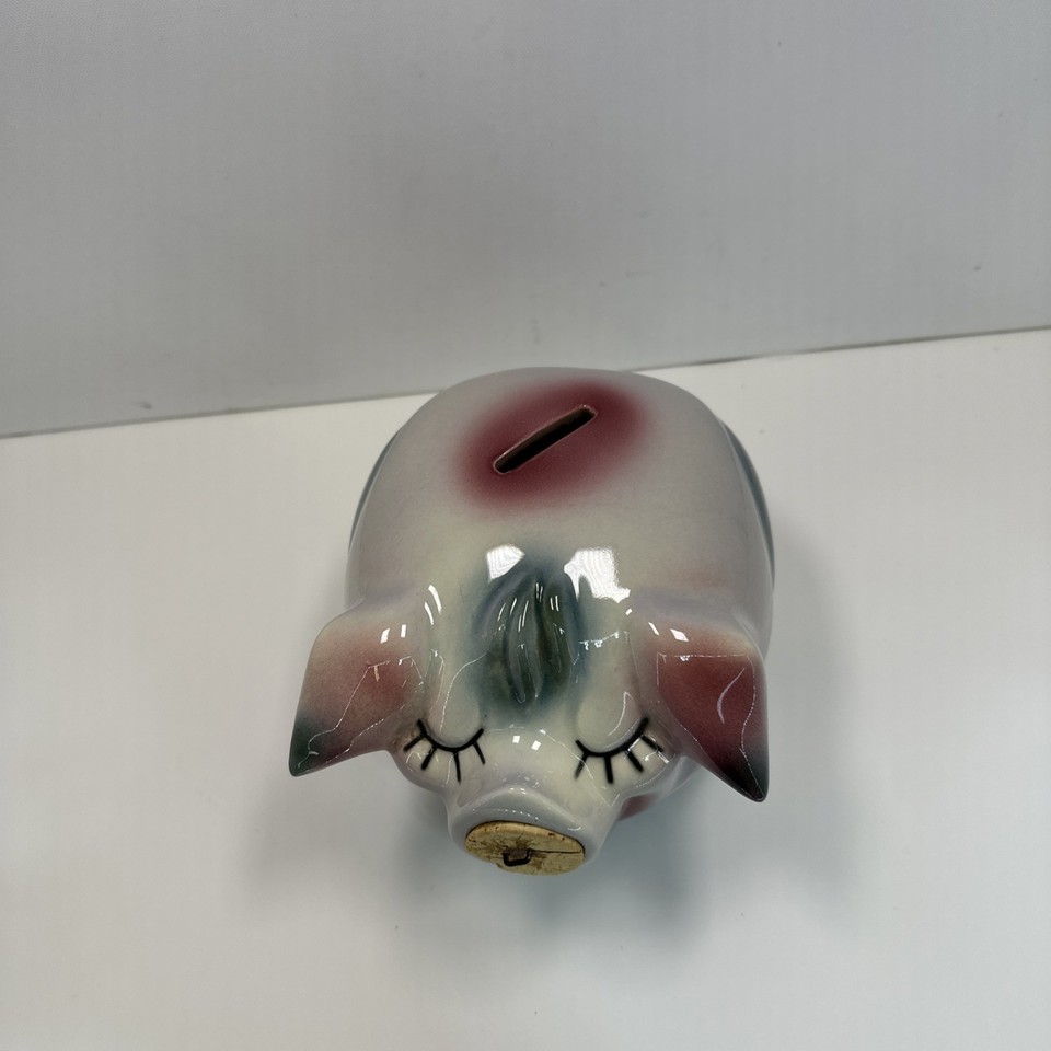 Hull Pottery Corky Pig 1957 Ceramic Piggy Bank w/ Cork Snout Nose | eBay