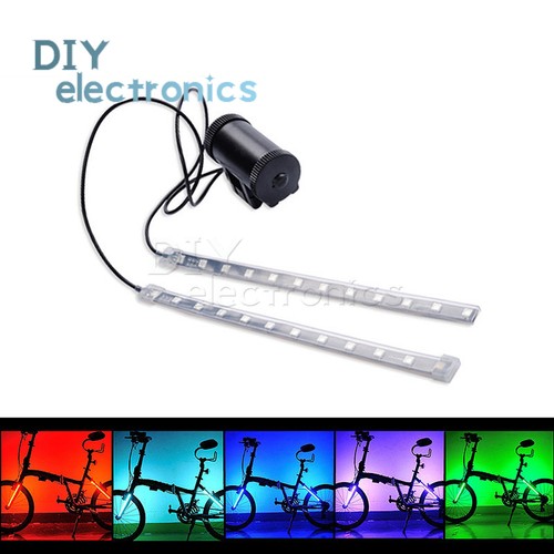 Colorful MTB Road Bike Waterproof Fork Lamp 8 Modes Bicycle Strip Frame ...