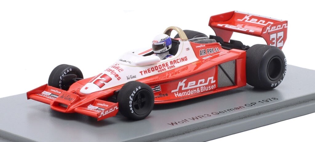 Spark S9999 Wolf WR3 'Theodore Racing' German GP 1978 - Keke Rosberg 1/ ...
