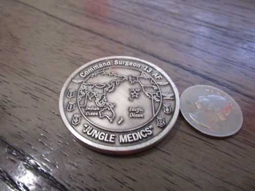 USAF 13th Air Force Command Surgeon 13 AF Jungle Medics Challenge Coin ...
