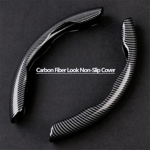 Carbon Fiber Look Car Interior Steering Wheel Booster Cover ...