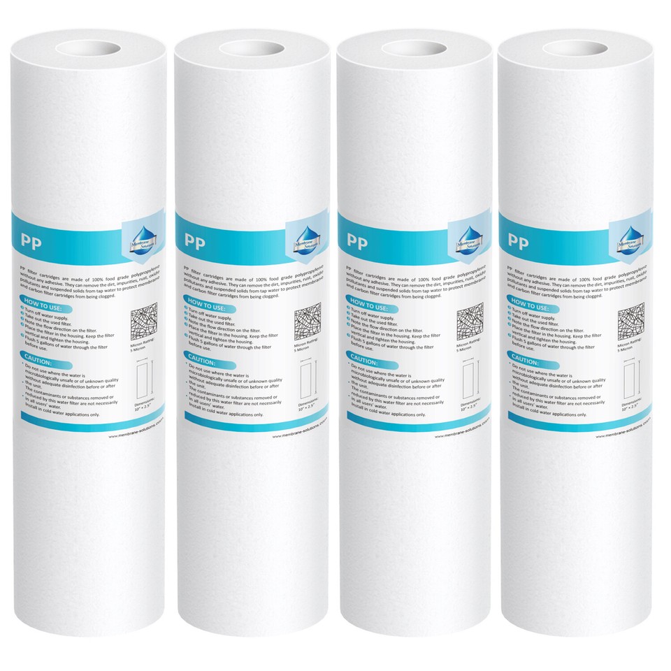 1-50 Pack 5 Micron 10" x 2.5" Sediment Water Filter for Reverse Osmosis ...