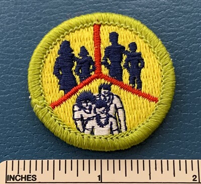 Vintage FAMILY LIFE Boy Scout Merit Badge PATCH BSA Sash Uniform Award ...