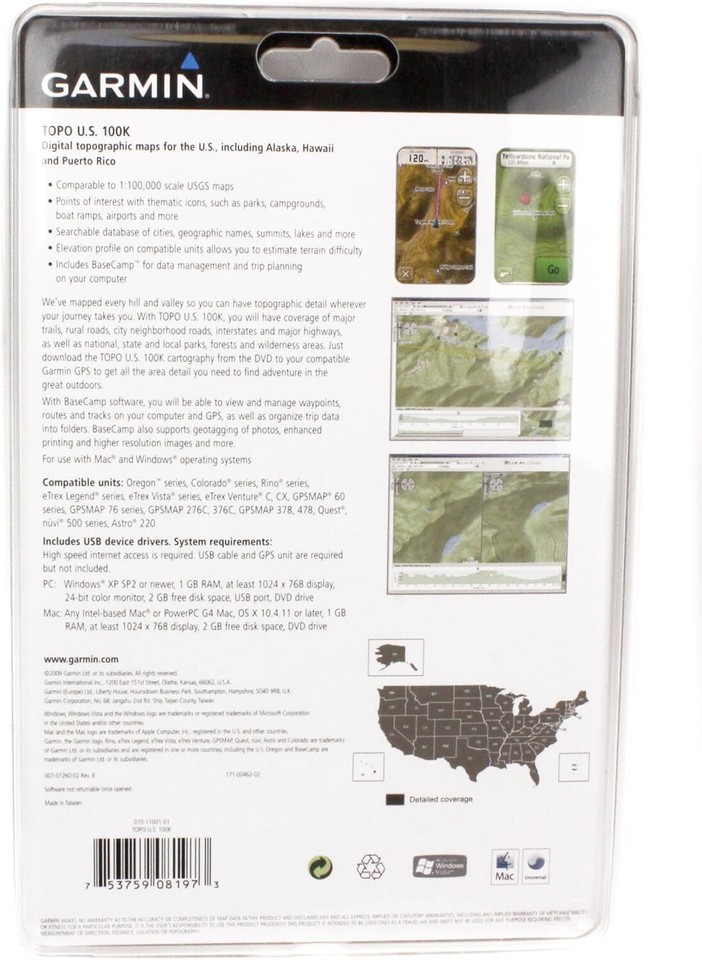 Garmin TOPO U.S. 100K Digital Topographic Maps for the United States | eBay