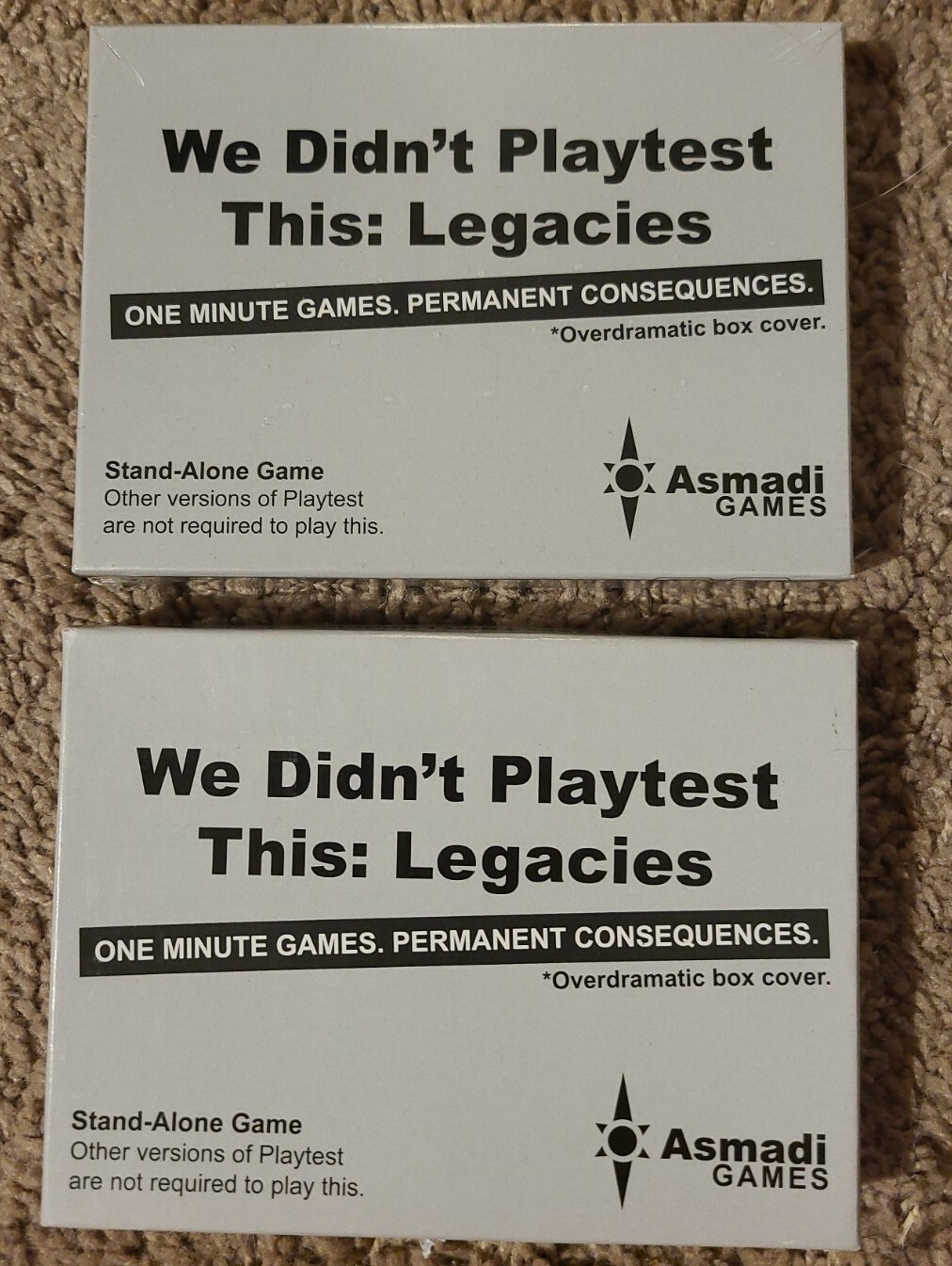We Didn't Playtest This At All Legacies Card Game Asmadi Games - Lot of ...