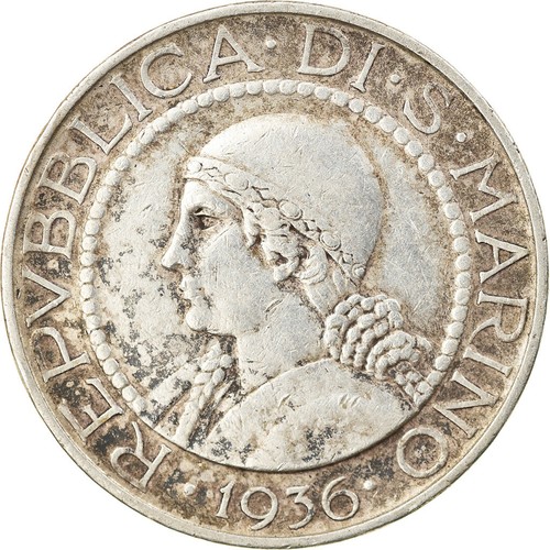 [#904243] Monnaie, San Marino, 5 Lire, 1936, Rome, TTB, Argent, KM:9 | eBay