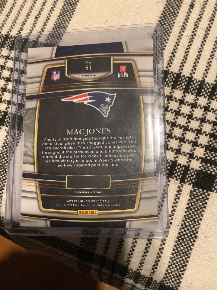 2021 PANINI SELECT FOOTBALL SILVER PRIZM CONCOURSE MAC JONES ROOKIE ...