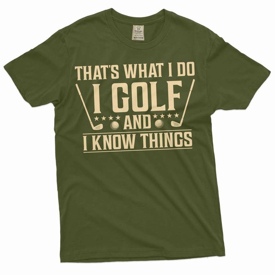 Men's funny golfing T-shirt Golf player sports hobby athlete golfing ...