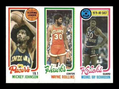 Tree Rollins 1980-81 Topps #15/28/112 RC (w/Mickey Johnson, Richardson ...