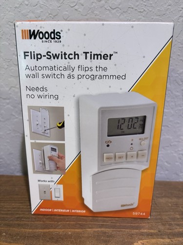 Woods Flip-Switch Auto Timer 59744 Wireless Fits Over Toggle ...