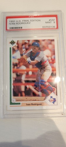 1991 Upper Deck Final Edition Ivan Rodriguez Rookie Baseball Card #55F ...
