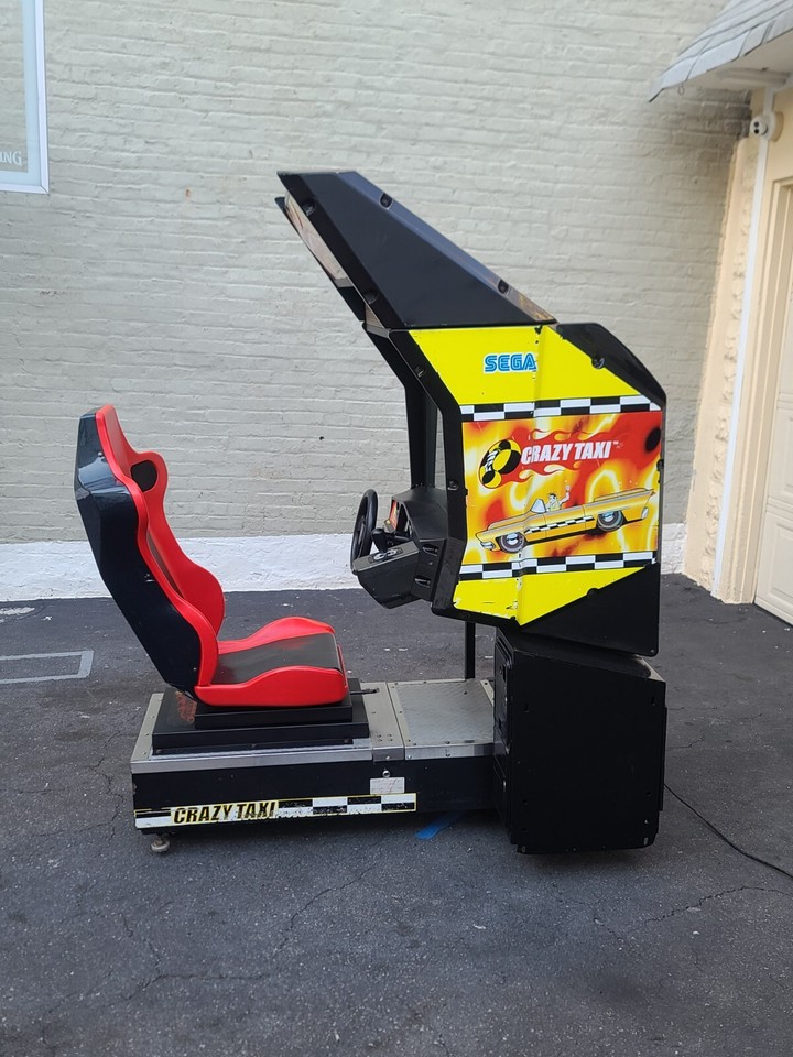 CRAZY TAXI Racing Sit Down Driving Arcade Video Game Machine - CRT ...
